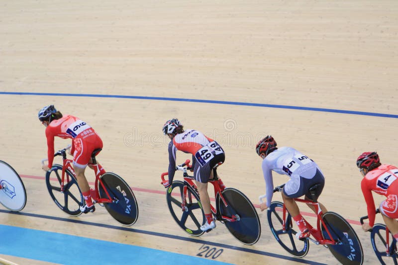 Indoor track cycling editorial stock image. Image of colorful - 92799319