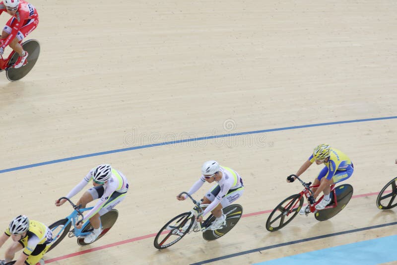 Indoor track cycling editorial stock image. Image of bike - 92801109