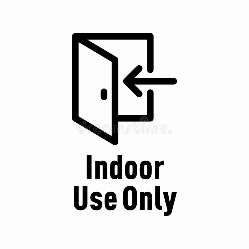 Indoor Use only Vector Information Sign Stock Vector - Illustration of ...
