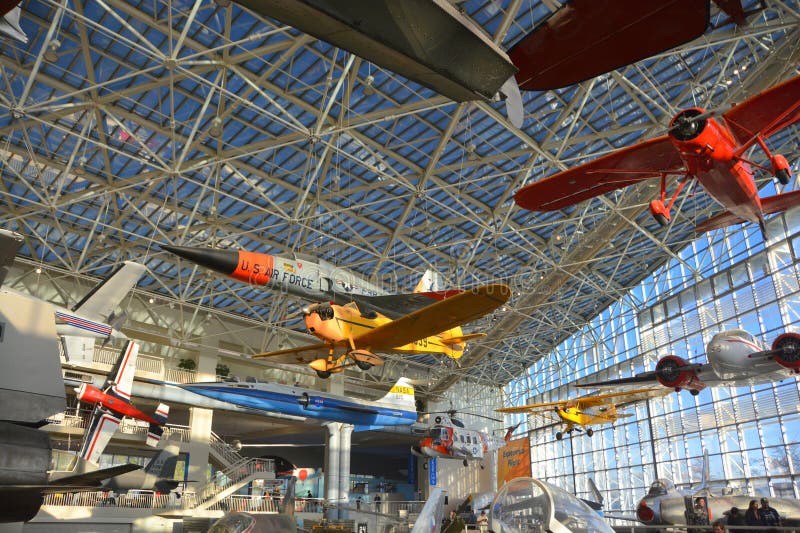 Indoor View of the Exhibition in the Museum of Flight in Seattle ...