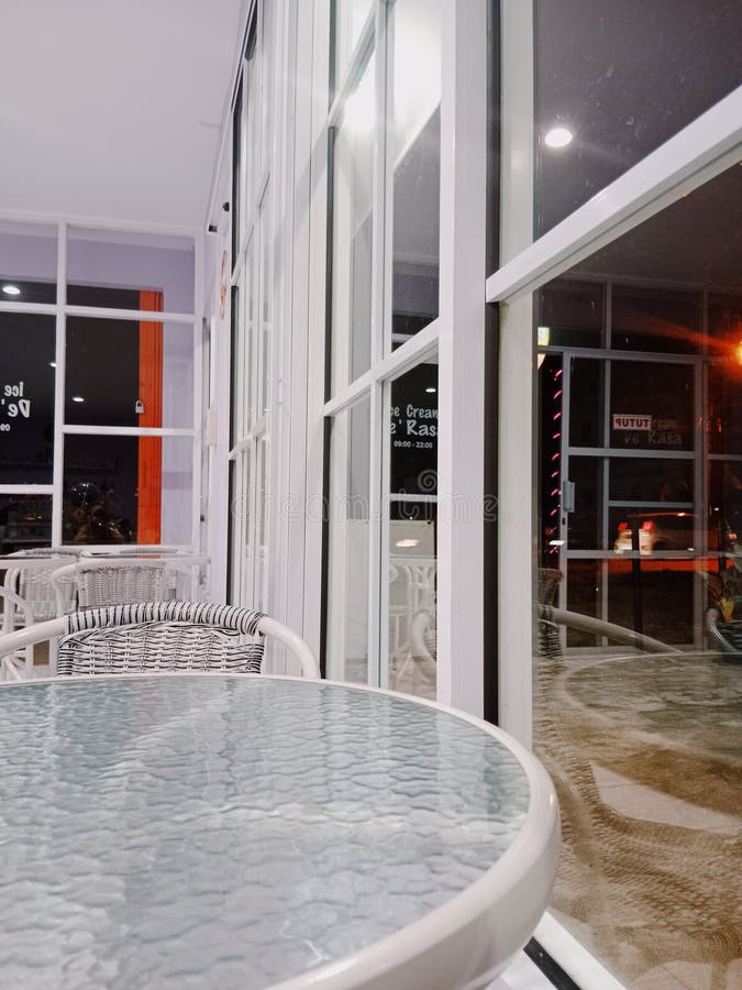 Indoor View in the Ice Cream Shop Stock Image - Image of indoor, design ...