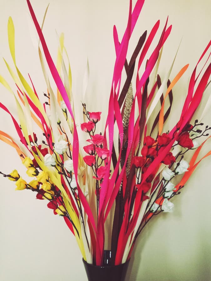 Wall flowers decoration stock image. Image of hanging - 6778555