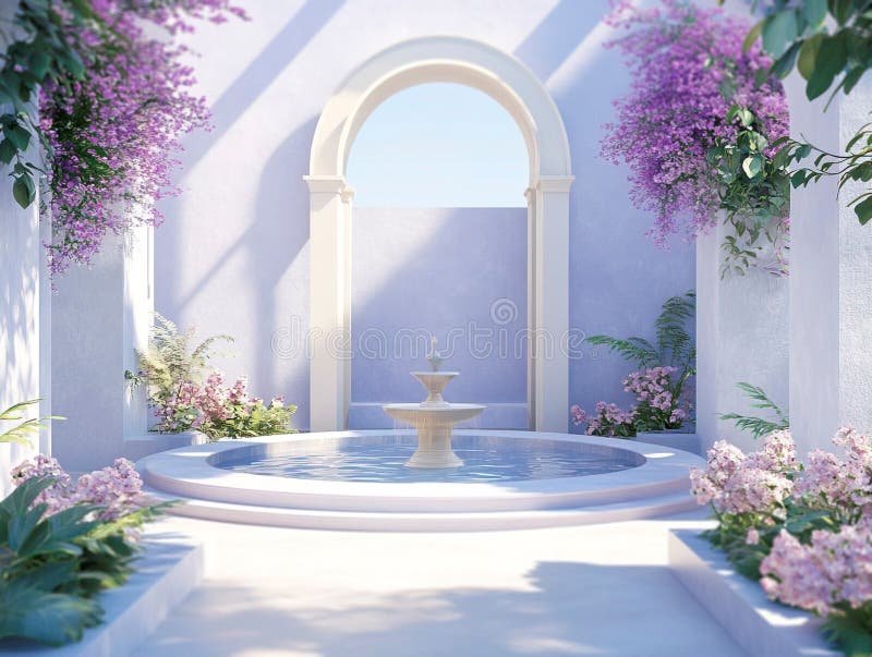 Indoor Water Feature Reflecting Pool or Fountain with Calm Surface ...