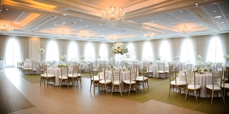 Indoor Wedding Environment Assorted Luxury Reception Decorations Stock ...