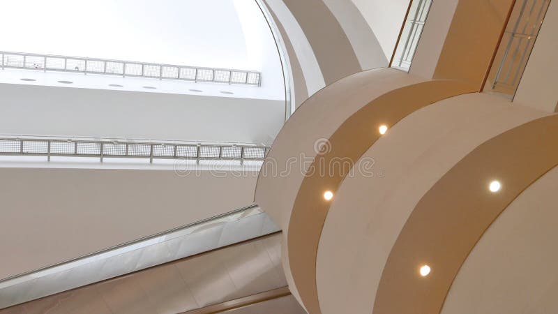 Indoor White Wall and Ceiling of Exhibition Building Stock Photo ...