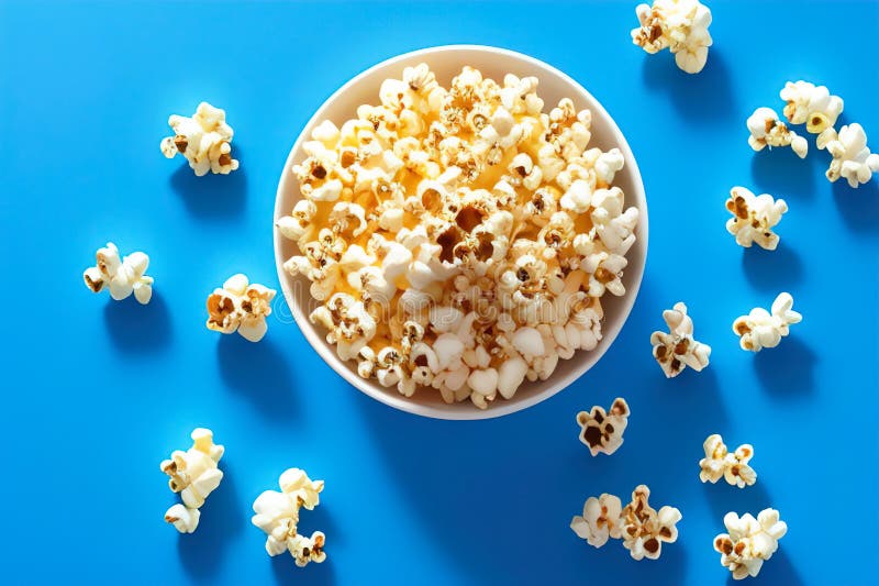 Delicious Popcorn for Watching a Movie. AI Generated Stock Illustration ...