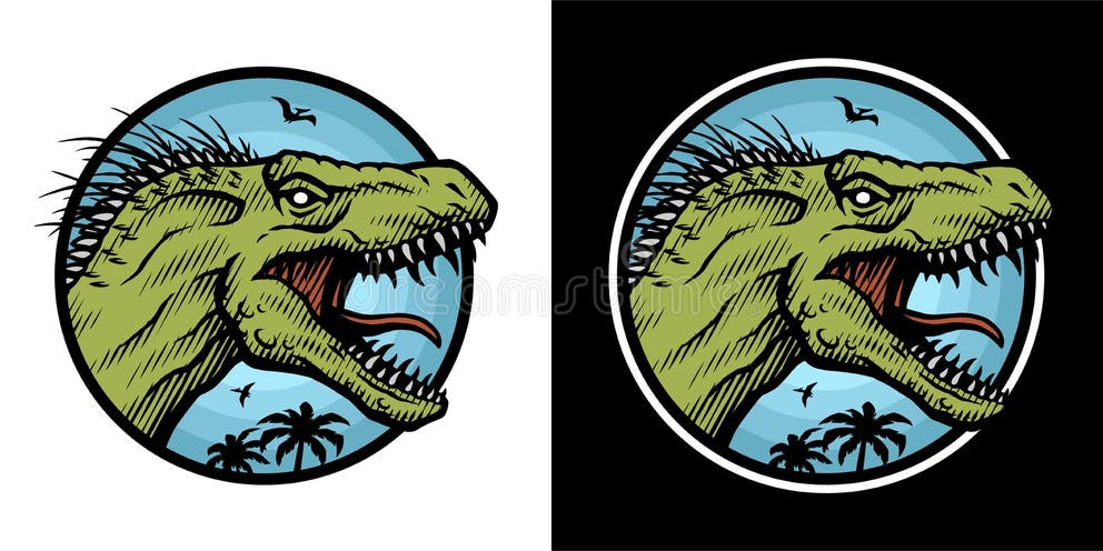 Indoraptor, X-Rex in Two Versions. Vector Illustration. Stock Vector ...
