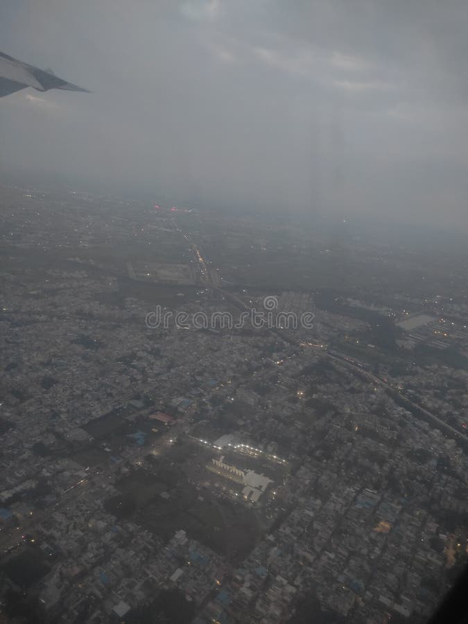 Indore City Aerial View from Flight Stock Photo - Image of mountain ...