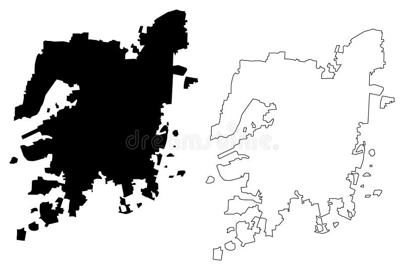 Indore City Republic of India, Madhya Pradesh State Map Vector ...