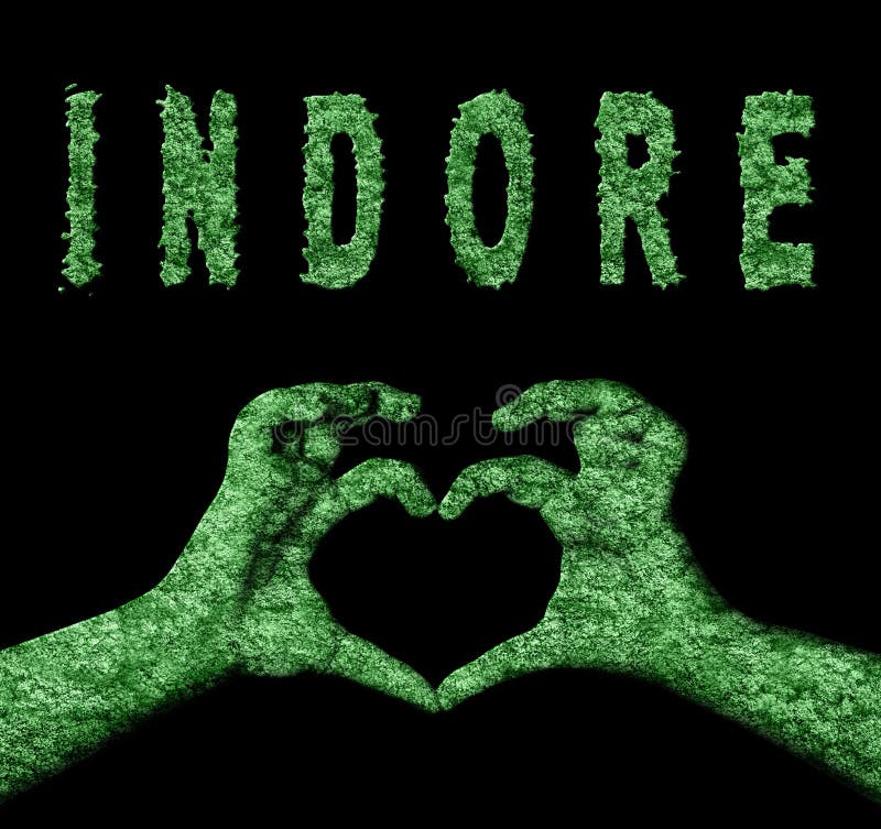 Indore Heart Hands Nature stock illustration. Illustration of greenery ...