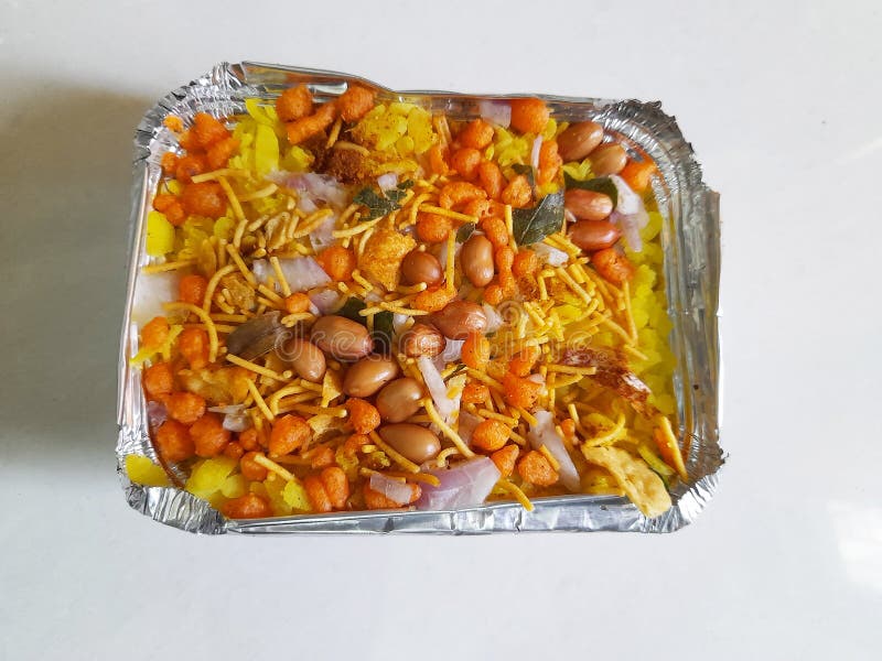 Indori Poha Snacks Dish with Peanuts Stock Image - Image of food, spicy ...