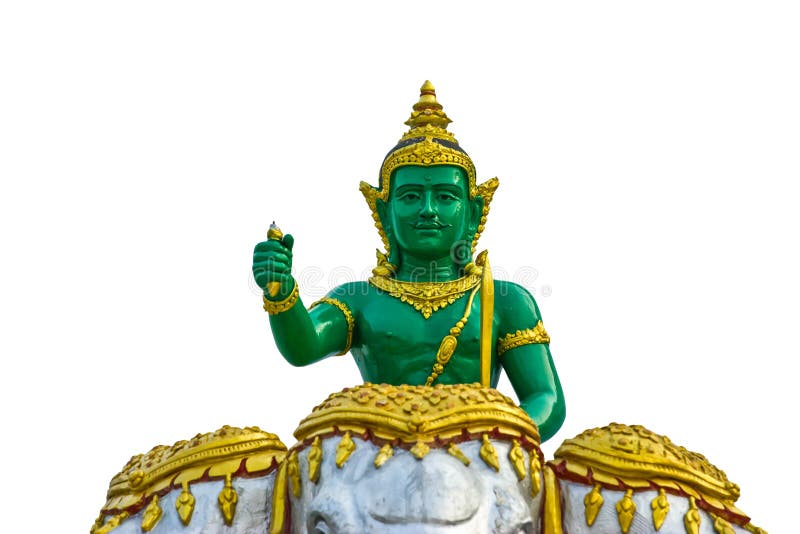 Indra statue in Thailand stock image. Image of finger - 29322329