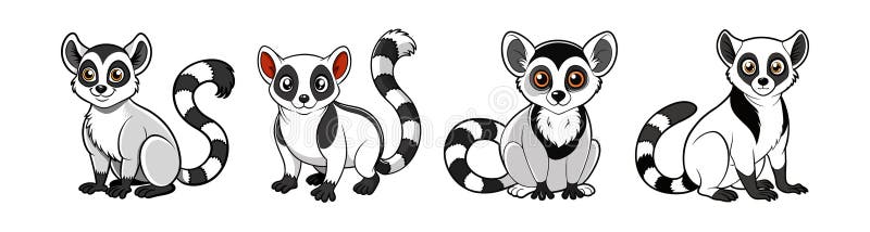 Indri Coloring Page for Kids Stock Vector - Illustration of graphic ...