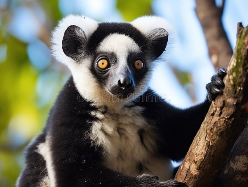 Indri indri stock illustration. Illustration of beautiful - 293682567