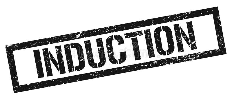 INDUCTION Black Grungy Rectangle Stamp Stock Illustration ...
