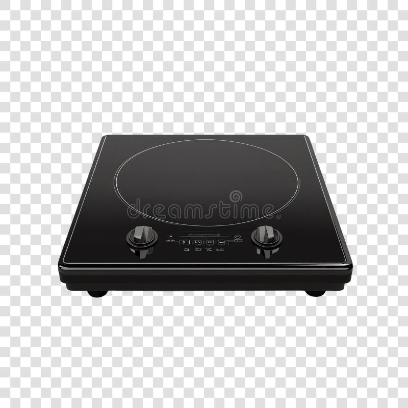 Induction black hob stock image. Illustration of cartoon - 341520855