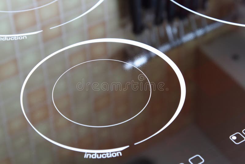 Induction Cooker in New Modern Kitchen Interior Design Stock Image ...