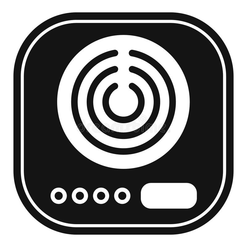 Induction Cooker Icon Showing Touch Control Panel for Cooking Stock ...