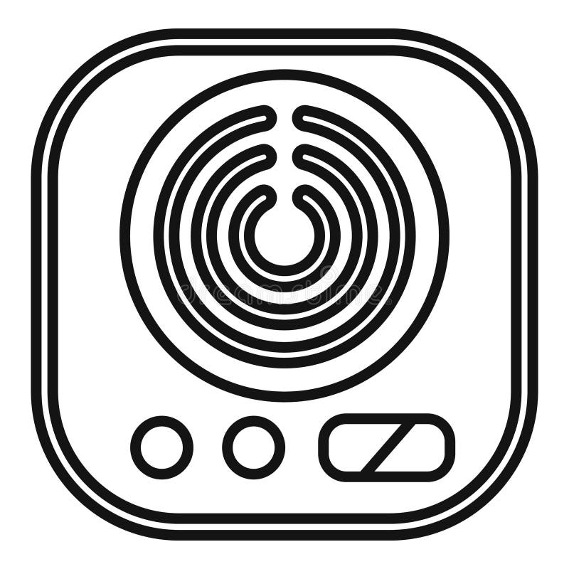 Induction Cooker Panel Icon Showing Kitchen Appliance for Cooking Stock ...