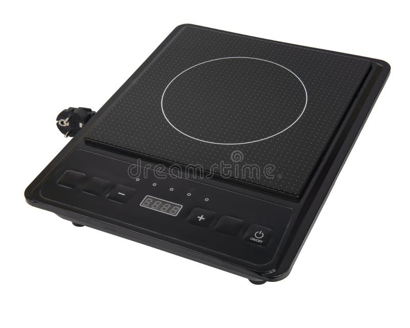 Induction Cooker Plate Isolated on White Background Stock Photo - Image ...
