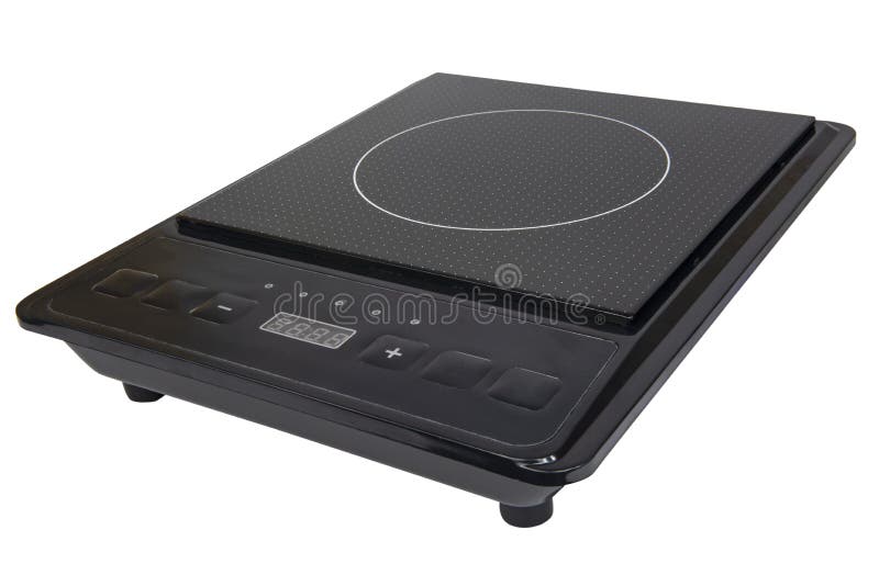 Induction Cooker Plate Isolated on White Background Stock Photo - Image ...