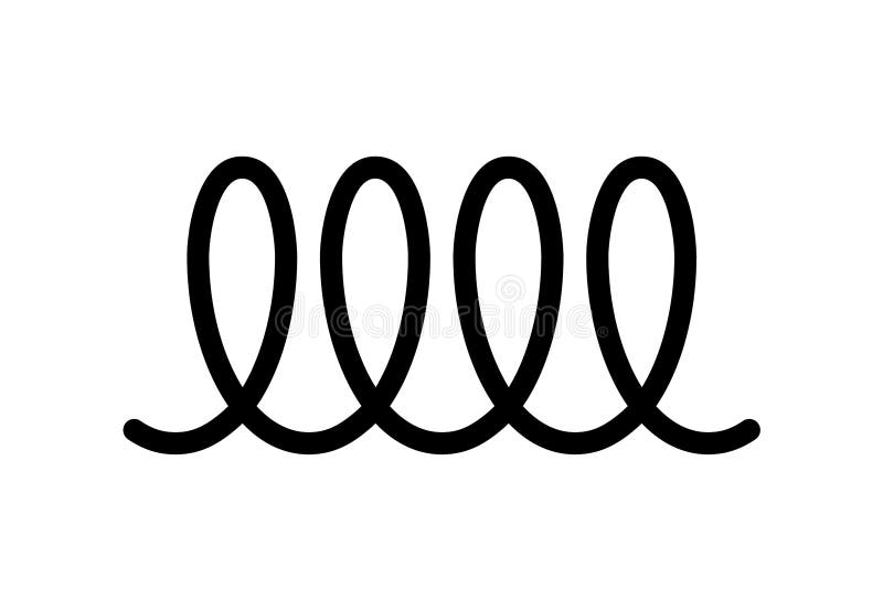 Induction Icon Cooking Symbol Vector. Induction Sign Spiral Spring Logo ...