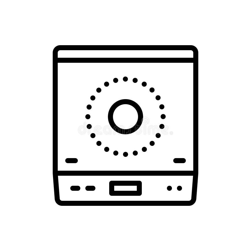 Black Line Icon for Induction, Gas and Stove Stock Illustration ...