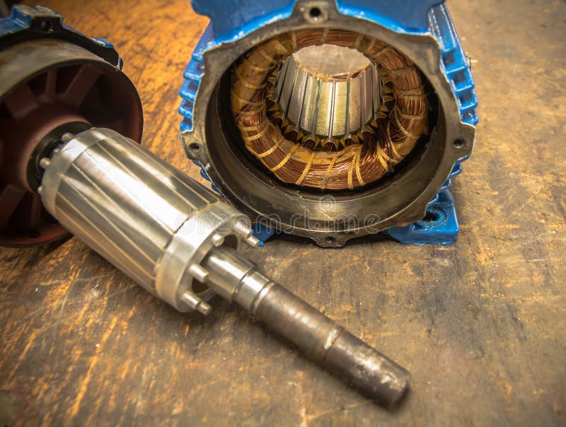 Induction motor stock photo. Image of fixing, damage - 71600374