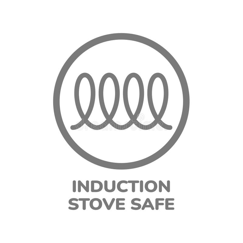 Induction Stove Safe Vector Sign Label Stock Vector - Illustration of ...