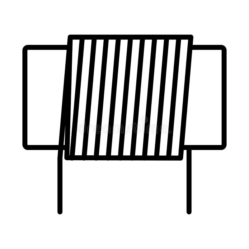 Inductor Coil Icon stock vector. Illustration of copper - 247812531