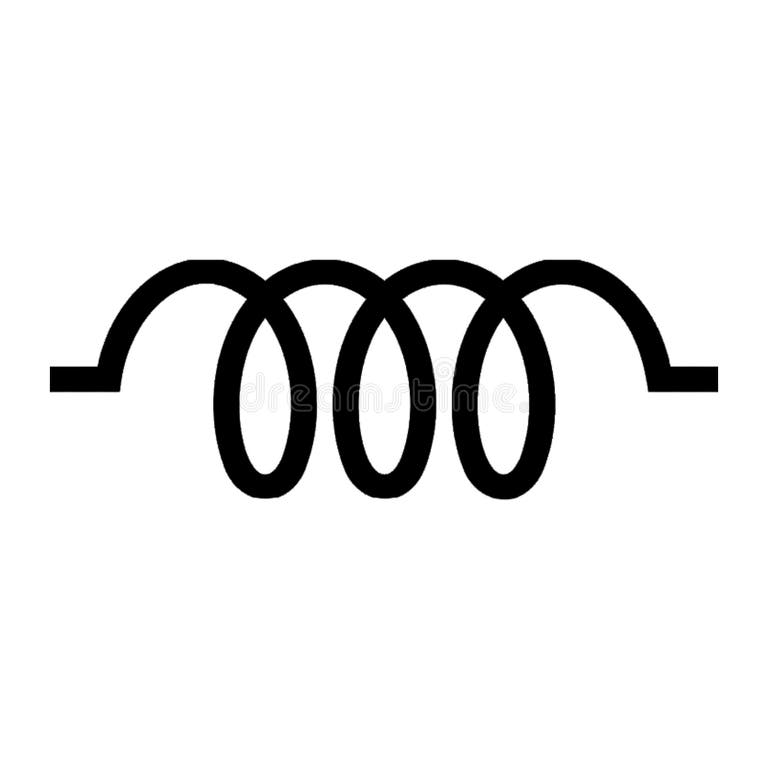 Inductor Component Symbol for Circuit Design Stock Illustration ...