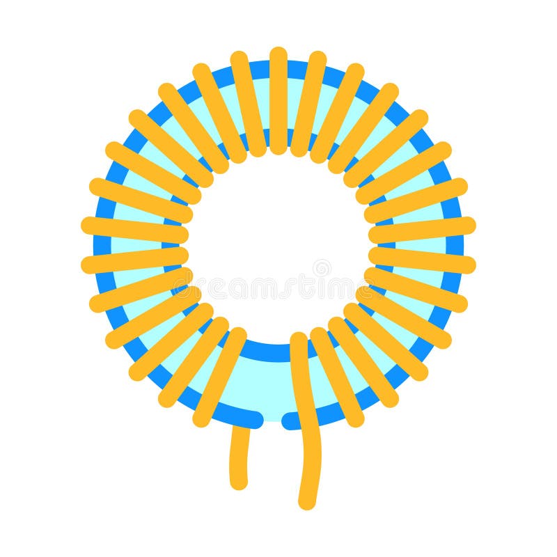 Inductor Component Symbol for Circuit Design Stock Illustration ...