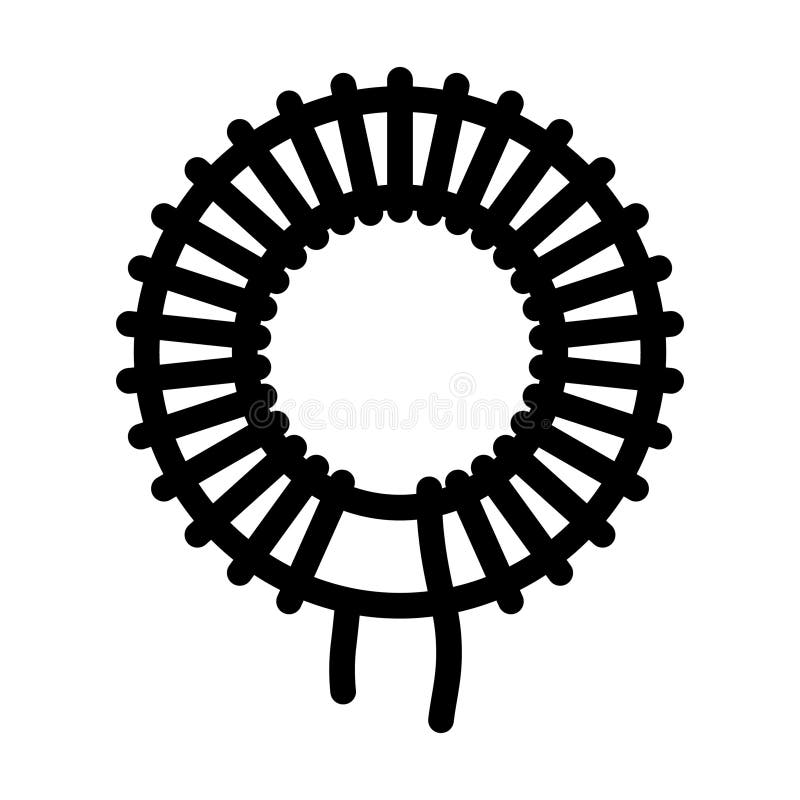 Inductor Electronic Component Line Icon Vector Illustration Stock ...