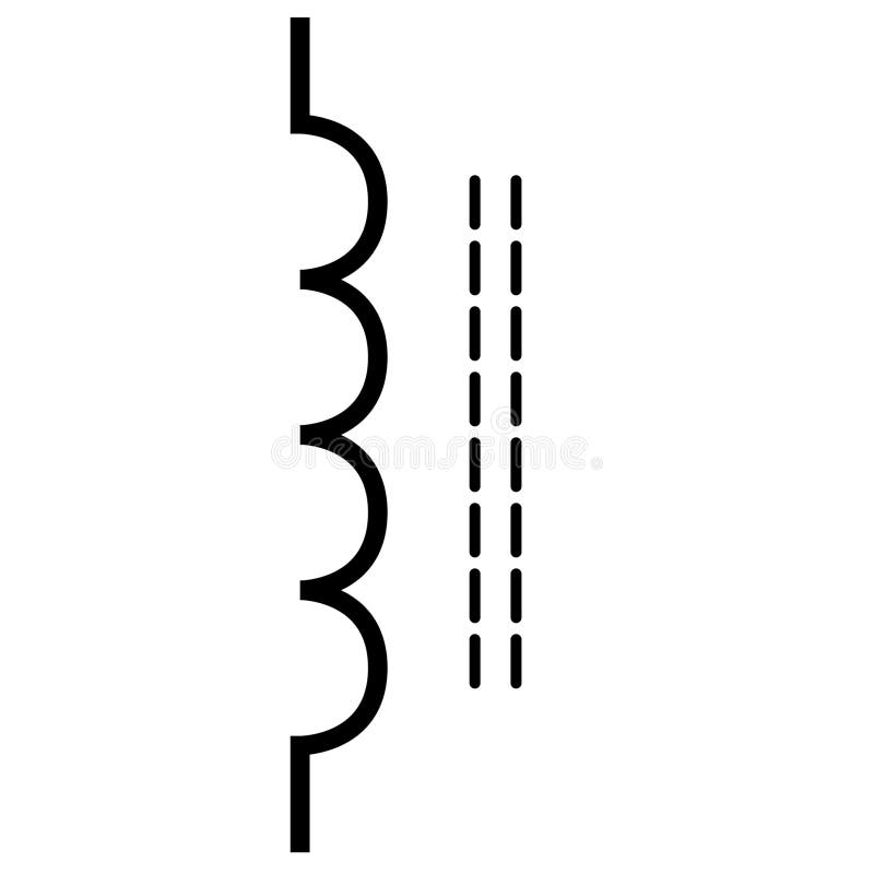 Inductor Component Symbol for Circuit Design Stock Illustration ...