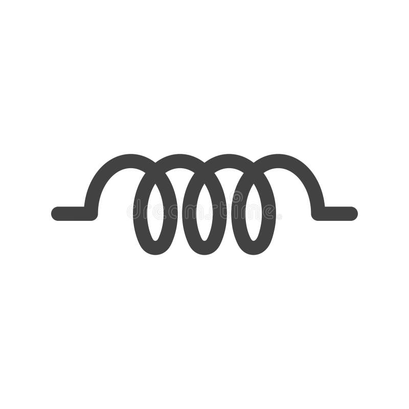 Inductor Icon Vector Image Stock Vector Illustration Of Outline Circuit 297602200