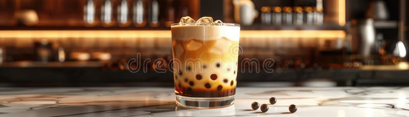 Enjoy a Refreshing Glass of Classic Bubble Tea with Tapioca Pearls ...
