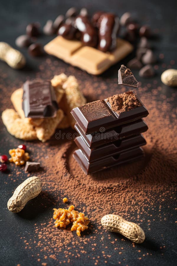 Indulge in a Decadent Chocolate Dessert with Wafer, Chocolate Flake ...