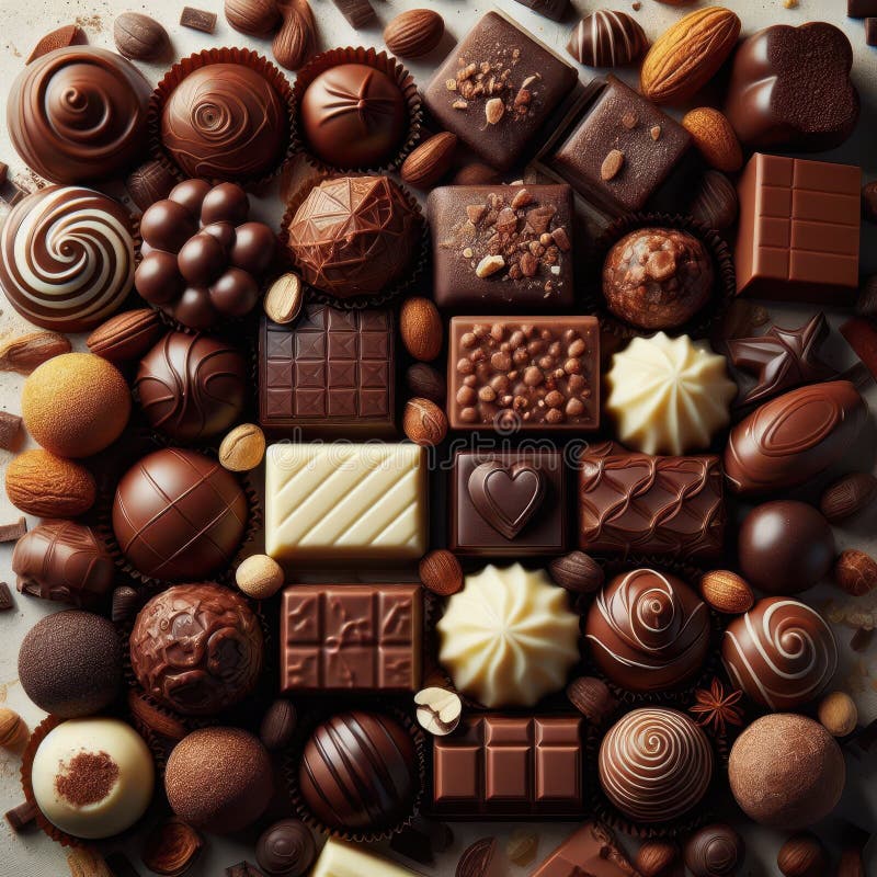 Indulge in a Delectable Assortment of Chocolates and Almonds, a ...