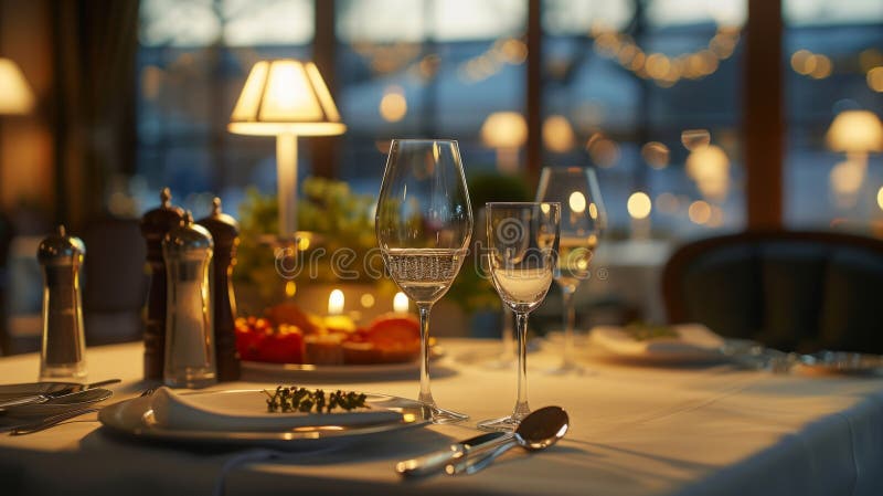 Indulge in an Exquisite Fine Dining Experience. Elegant Table Setting ...