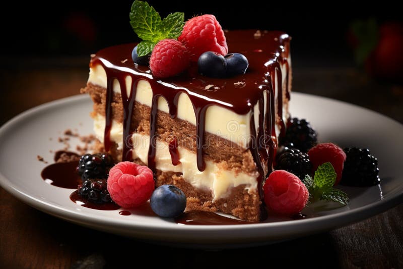 Indulge in Pure Delight with a Slice of Triple Layer Chocolate Cake ...