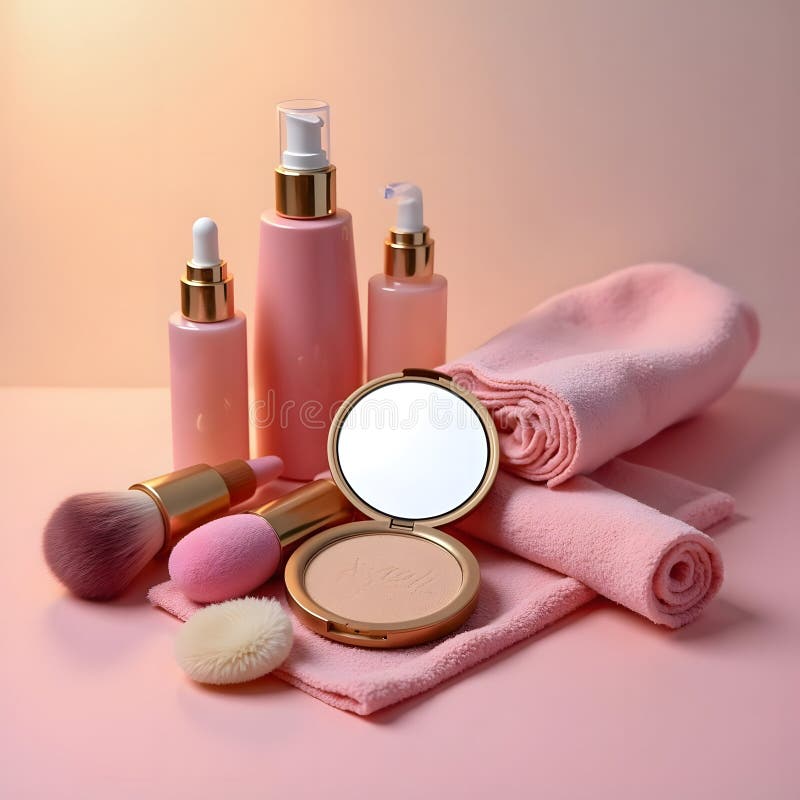 Radiant Reflections Makeup Compact with Spa Accessories on Gradient ...