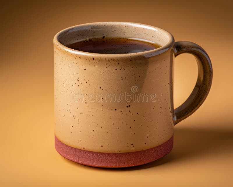 Classic Mug Filled with Aromatic Coffee, Retro Brew in a Warm and ...