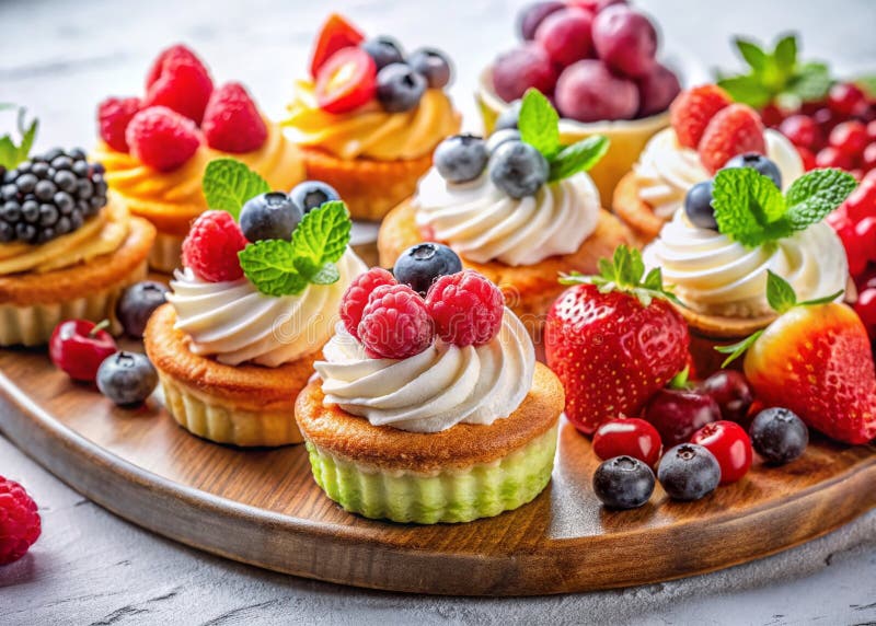 Indulge in a Sweet Symphony a Stunning Dessert Platter Featuring a Delightful Array of Pastries ...