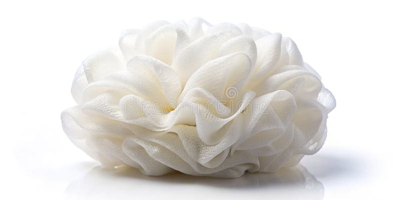 Luxurious Minimalist White Bath Sponge a Soft Elegant Shower Puff for ...