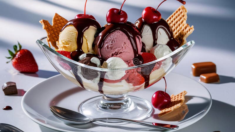 Delightful Pink Raspberry Ice Cream in Elegant Silver Bowl_Tempting ...