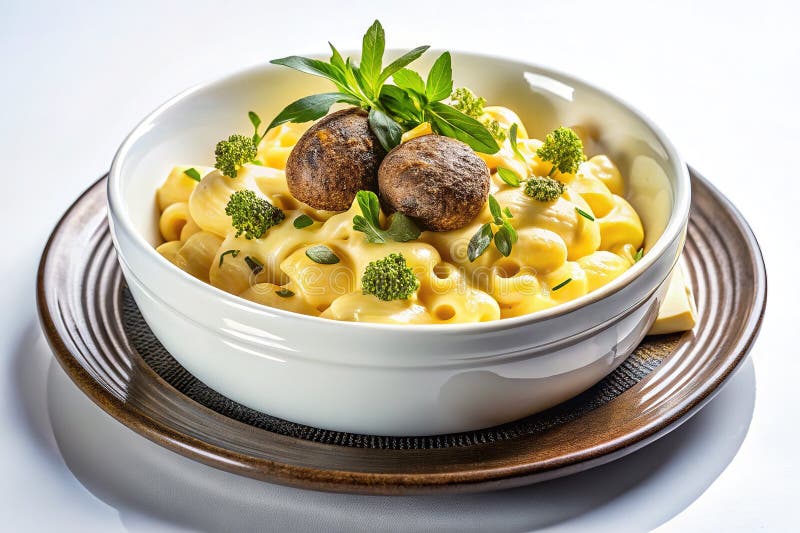 Exquisite Gourmet Truffle Mac and Cheese a Fine Dining Delight Captured ...