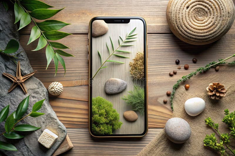 Escape To a Serene Digital Oasis Experience a Calming Phone UI with ...