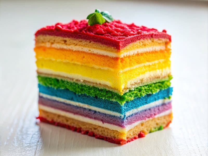 Stunning Rainbow Layer Cake a Vibrant Dessert Photography Showcase ...