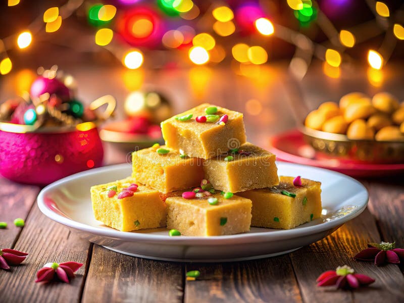 A Vibrant Burst of Sweetness Stunning Barfi Dessert Photography ...