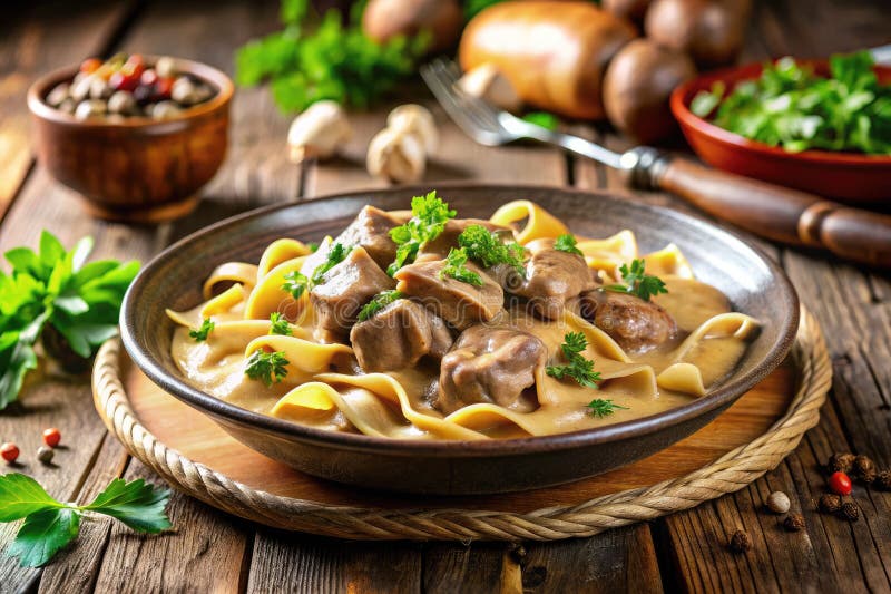 Authentic Russian Beef Stroganoff a Sunlit Culinary Masterpiece with ...